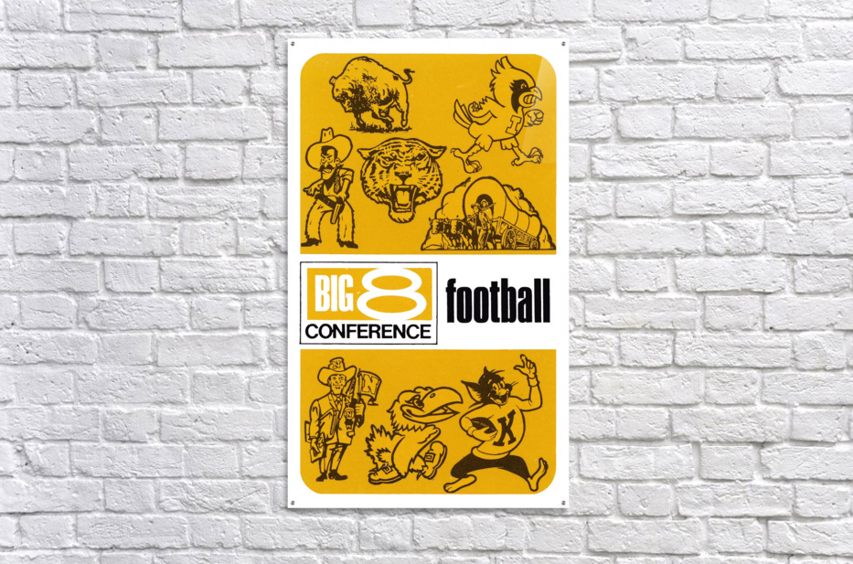 1969 Big 8 Conference Football Poster by Row One Brand Wall Art