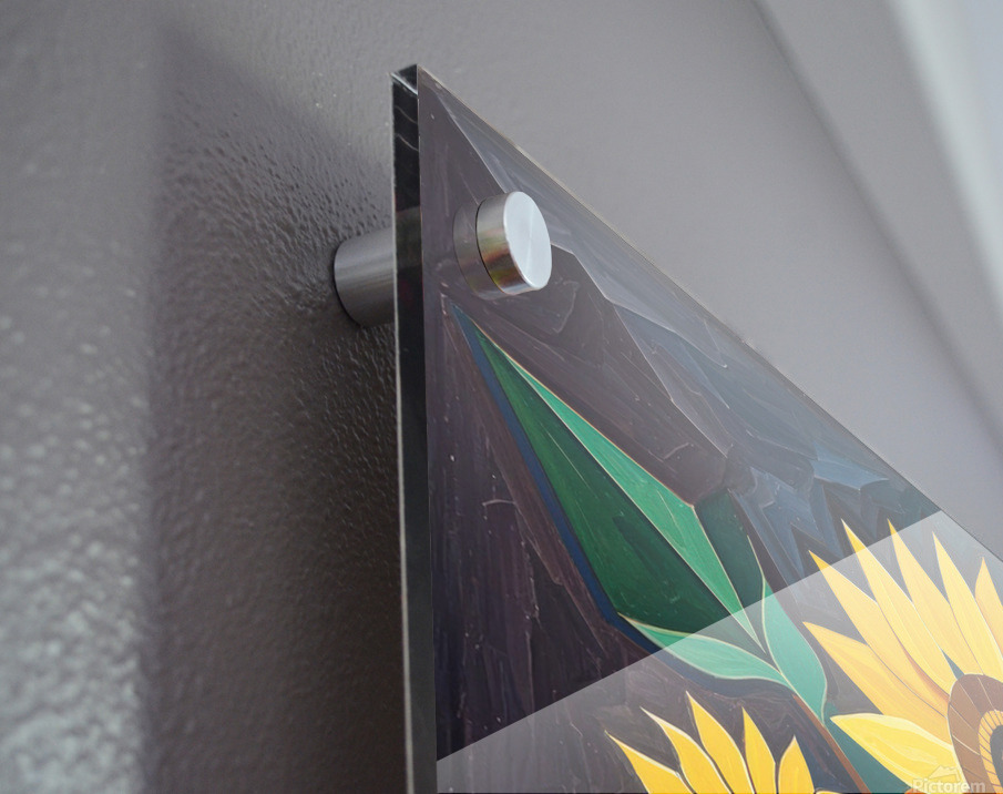 Cubist Sunflowers: A Modern Still Life by Sumer Paintings Wall Art