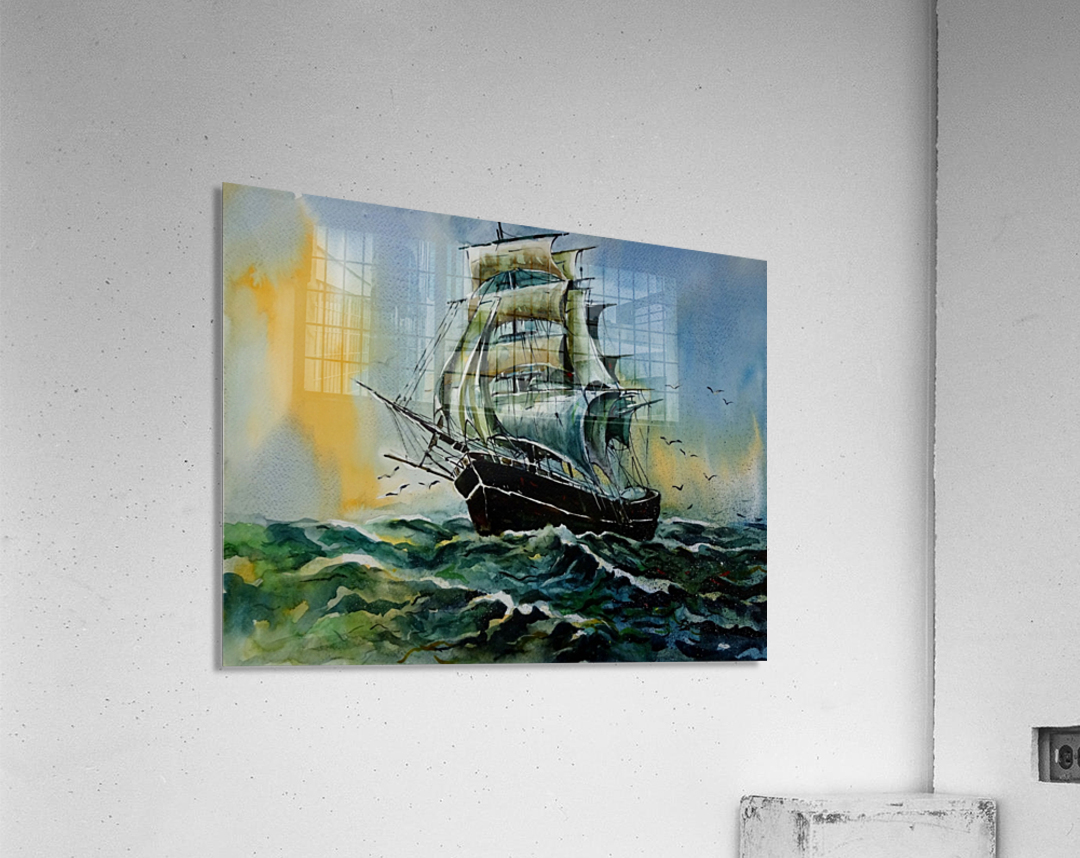 Old Ship Classics 1 Painting By Sumit Datta by Sumit Datta Wall Art