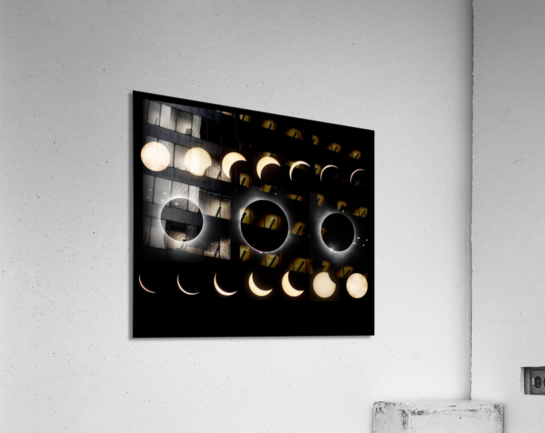 2024 Solar Eclipse Sequence by Dubeyscape Wall Art