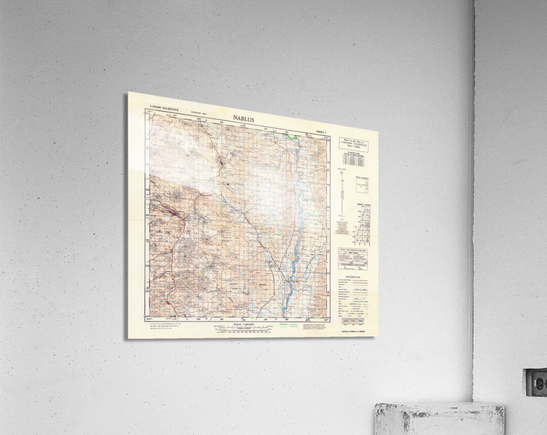 1942 Map of Nablus – Historic British Mandate Survey of a Prominent ...