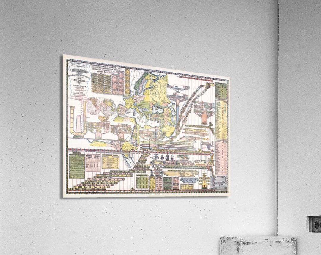 1887 Genealogical Chronological and Geographical Chart of Biblical ...