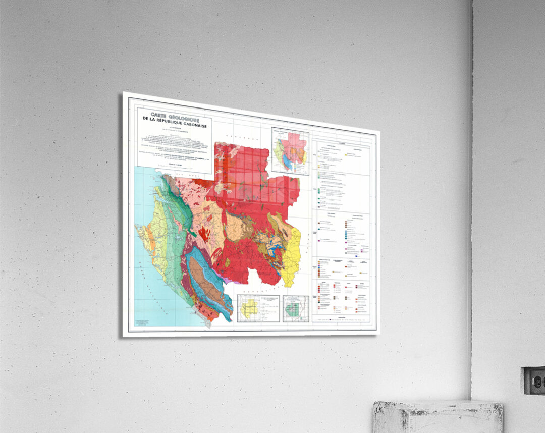 Geological Map of Gabon Highlighting Mineral Deposits Sedimentary ...