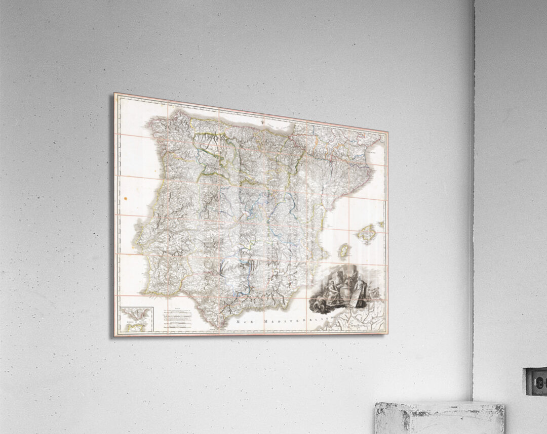 1809 Map of Spain and Portugal Published During the Peninsular War ...