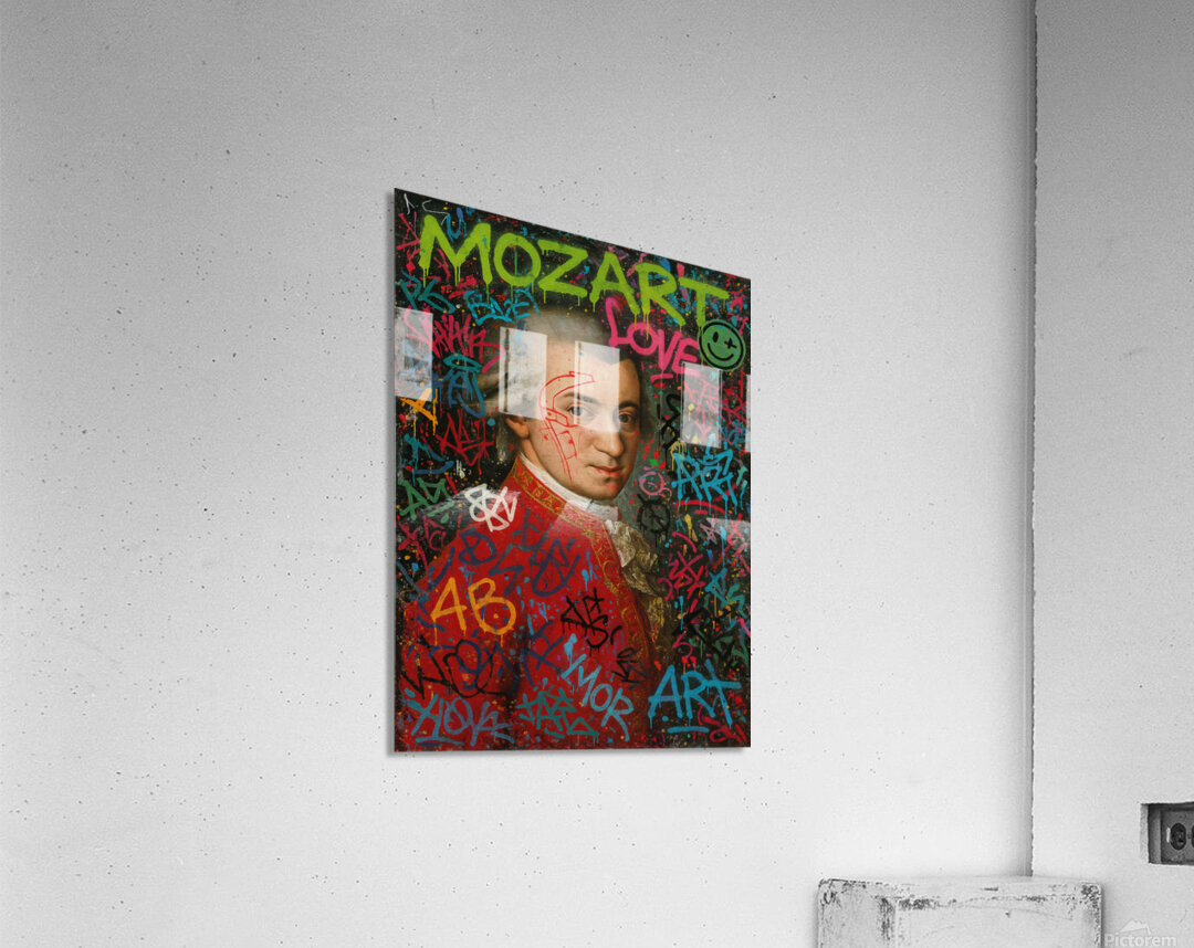 Graffiti Mozart – Classical Rebel Pop Art by Daveschloffiart Wall Art