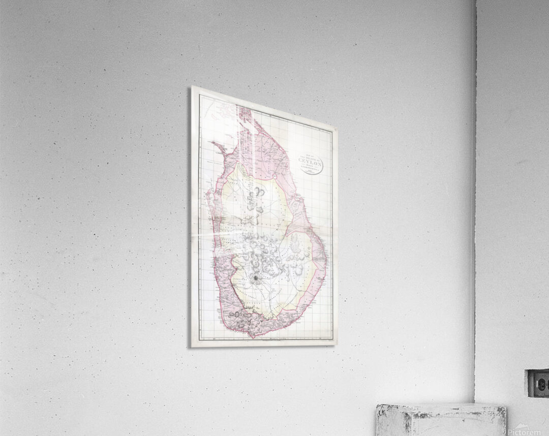 1805 Map of Sri Lanka – Early 19th Century British Colonial Map of the ...