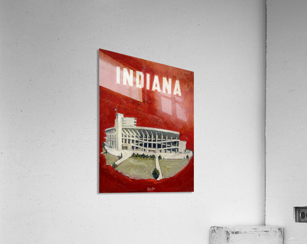 1960s Indiana Memorial Stadium Art Remix by Row One Brand Wall Art