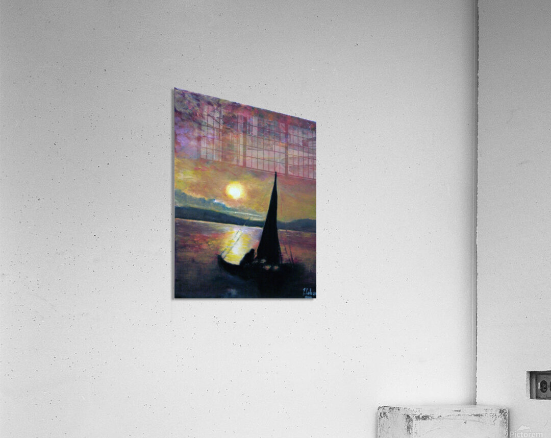 Sunst at lake by Joseph Coban Wall Art