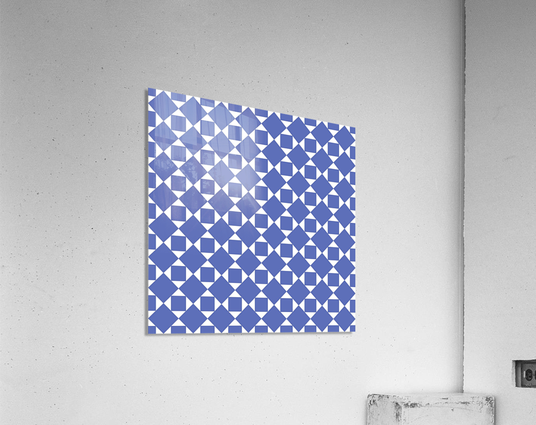 Royal Blue Squares And Diamonds Pattern par rizu_designs