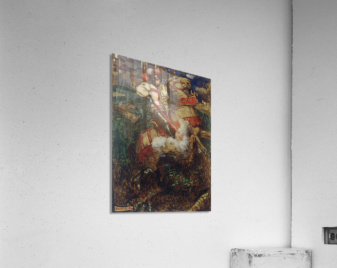 St George Slaying The Dragon by John Byam Liston Shaw Wall Art