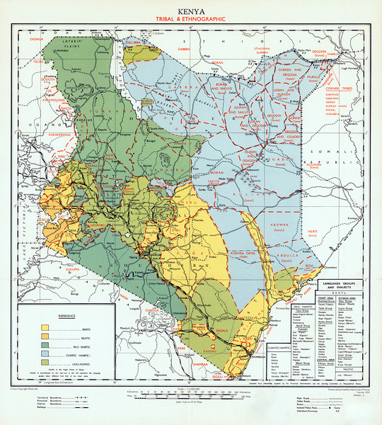 Ethnographic Map of Kenya – Detailed Cultural and Linguistic Map ...
