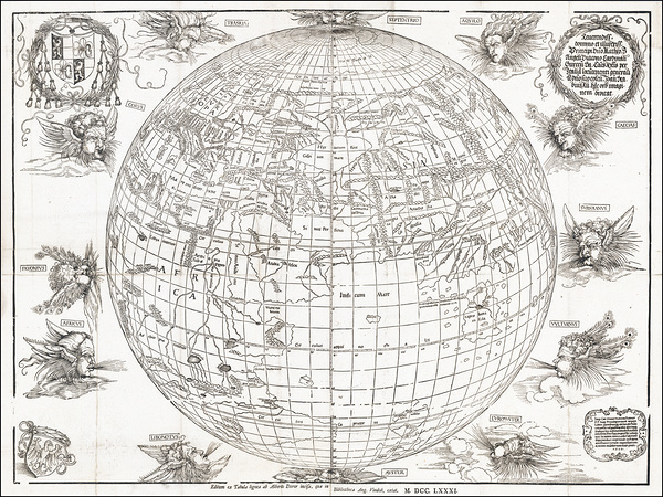 1515 Albrecht Durer and Johannes Stabius World Map - First Map to Show ...