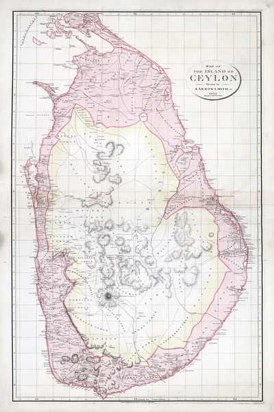 1805 Map of Sri Lanka – Early 19th Century British Colonial Map of the ...