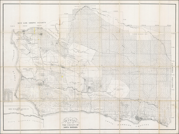 1910 Map of Santa Barbara County California by History In Your Home ...