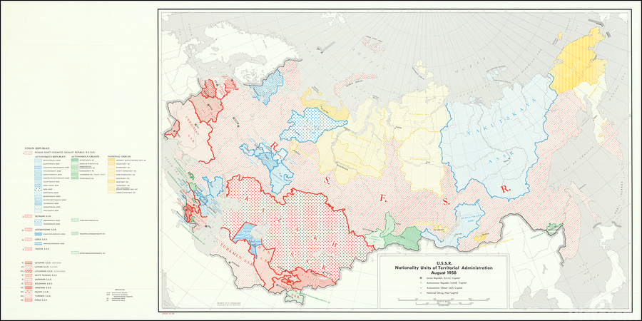 CIA Map of the Soviet Union – Cold War-Era Intelligence Document ...