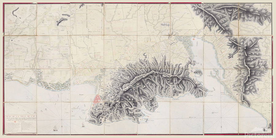 1760 Map of Cap-Haitien Haiti Depicting French Colonial Forts Sugar ...