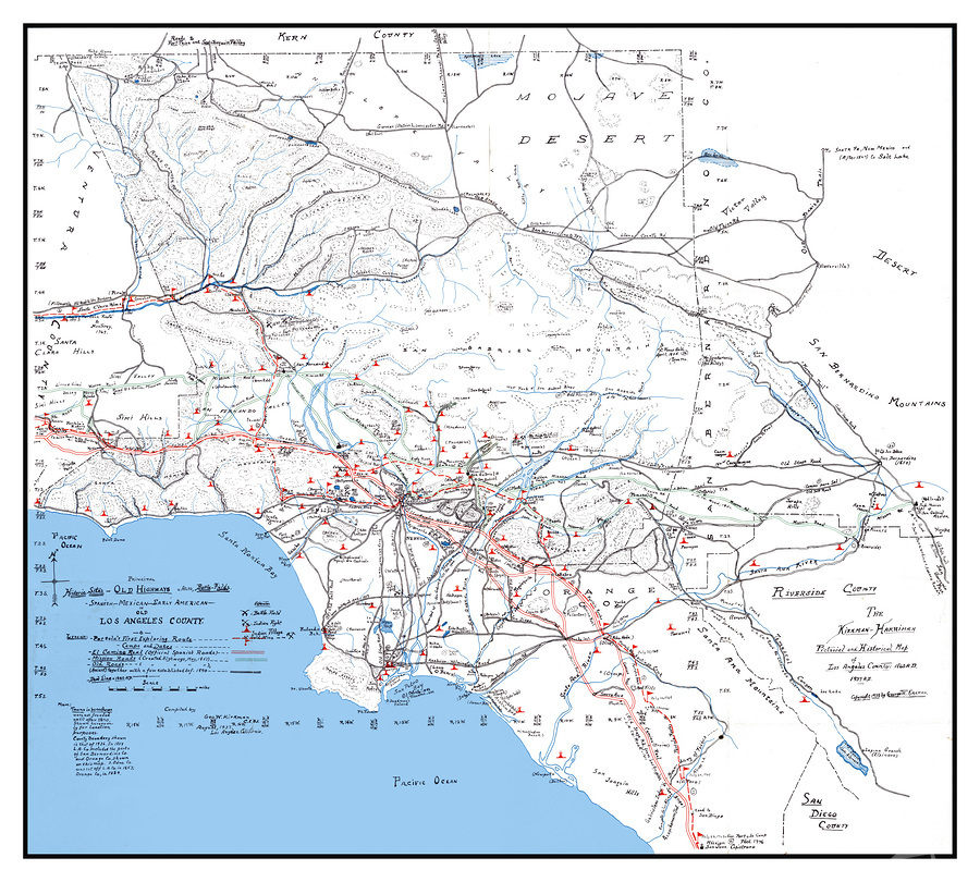 Historical Indiginous Spanish Mexican and Early American Map of Los ...