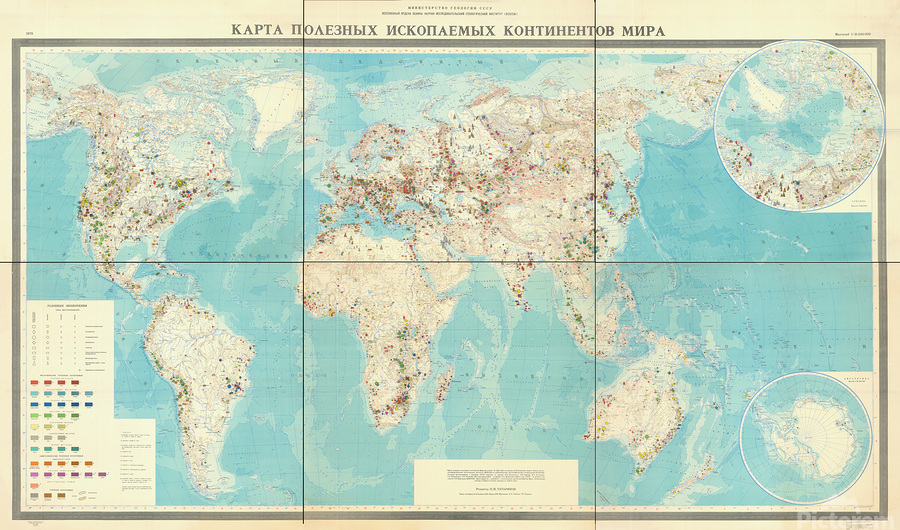 1972 Soviet Mining Map of the World – Cold War-Era Resource Atlas ...
