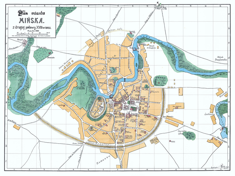1934 Map of Minsk Belarus During the Interwar Period Showing Urban ...