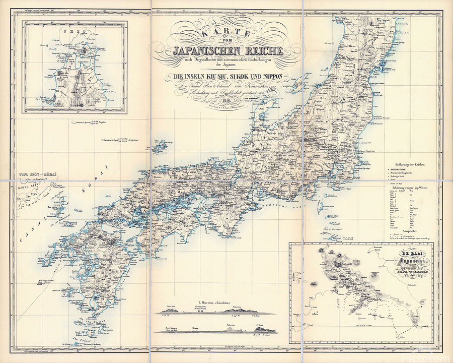 1840 Map of Japan – First Modern Western-Printed Map of Japan Offering ...