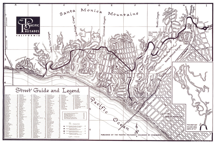 Map of Pacific Palisades California – Detailed Layout of the Scenic ...