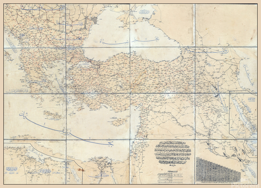 1893 Map of the Ottoman Empire – Late Imperial Survey Showing ...