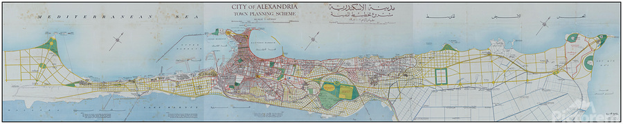 1919 Map of Alexandria Egypt – Early 20th-Century Map Depicting Streets ...