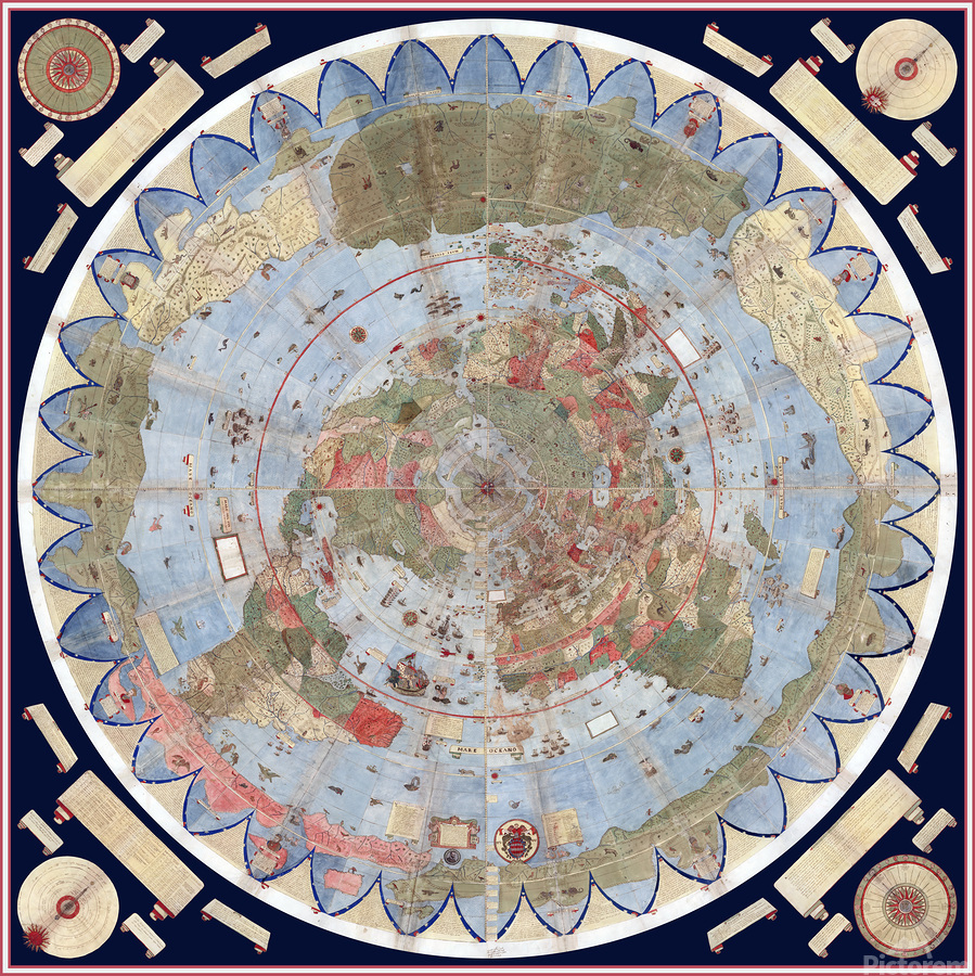 1587 Urbano Monte World Map – Renaissance-Era Projection Showing ...