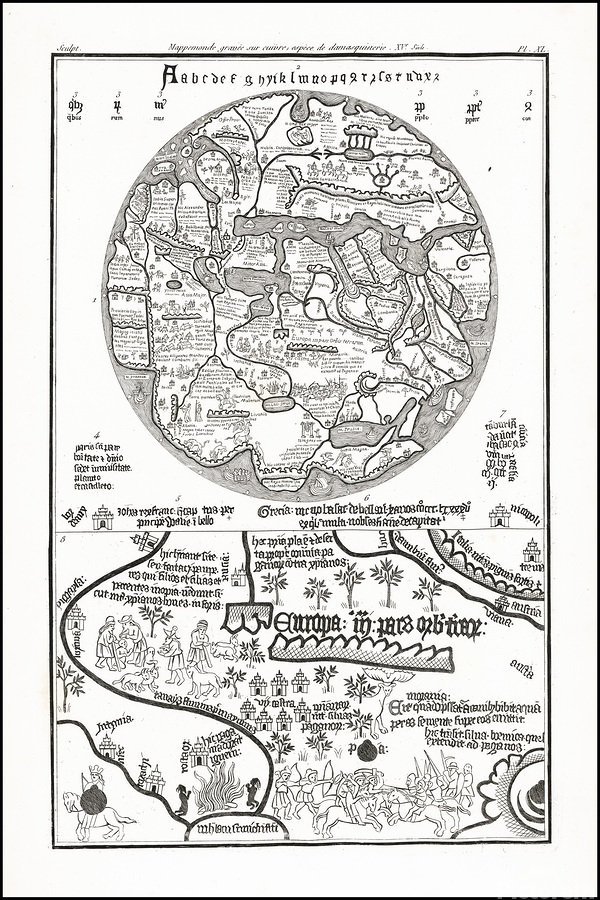 1450 Cardinal Borgia World Map – Early Renaissance Map Depicting ...