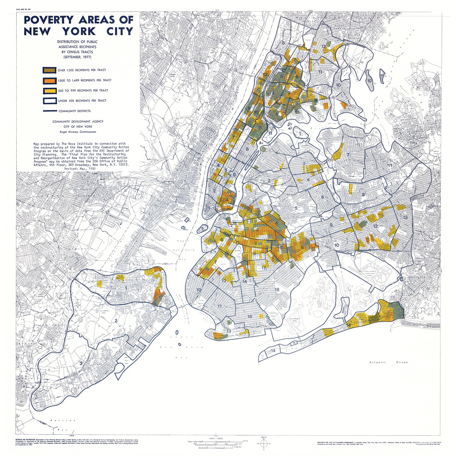 1977 Poverty Map of New York City – Socioeconomic Data Visualization ...