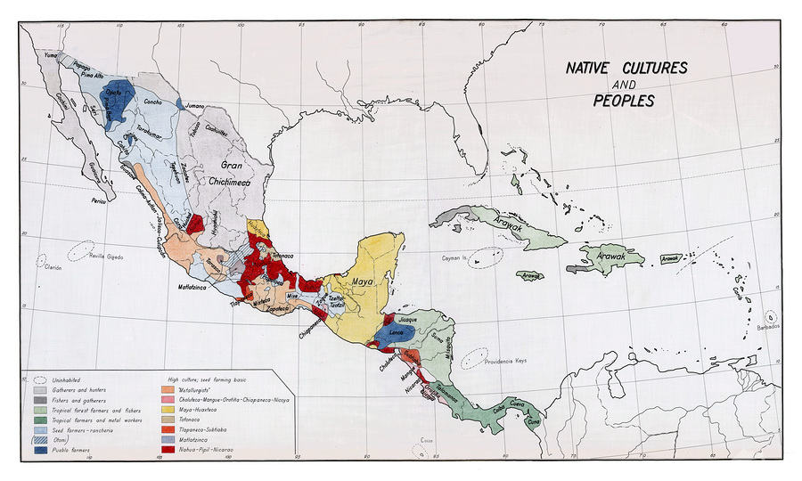 Map of the Native Peoples of Central and South America – Cultural ...