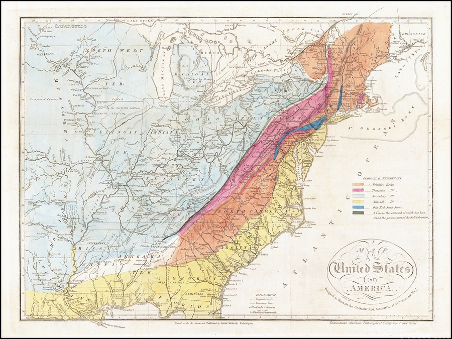 1817 Geological Map of the United States — Among the First Attempts at ...
