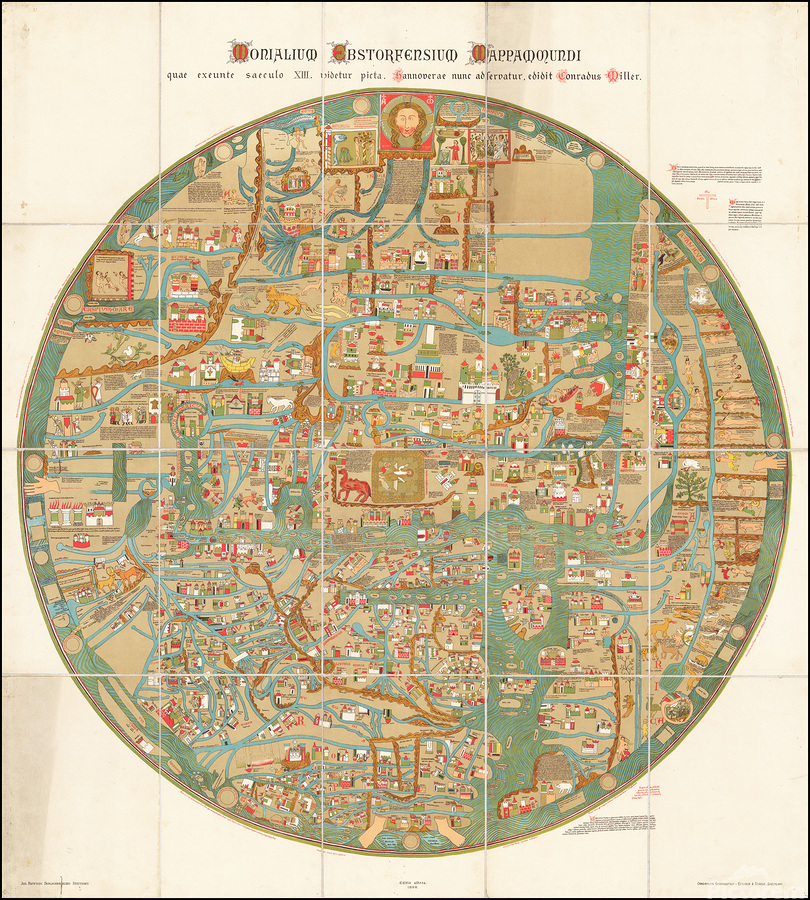 Ebstorf Mappa Mundi – 13th Century Medieval World Map Depicting ...