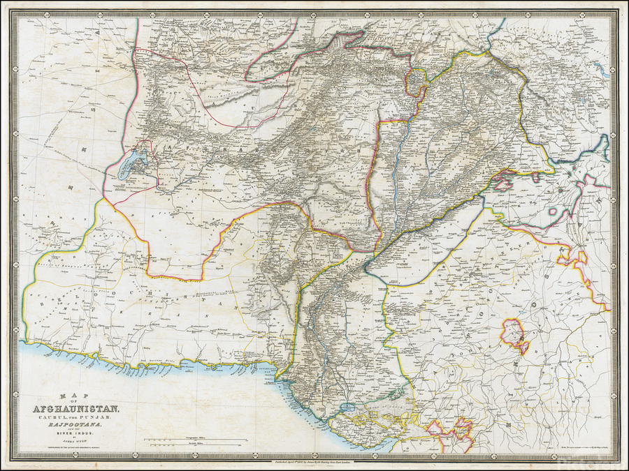 1842 Military Map of the First Anglo-Afghan War – Detailed Map ...
