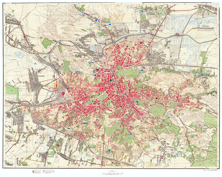 1947 Soviet Military Map of Lviv Ukraine – Post-WWII Map Detailing City ...