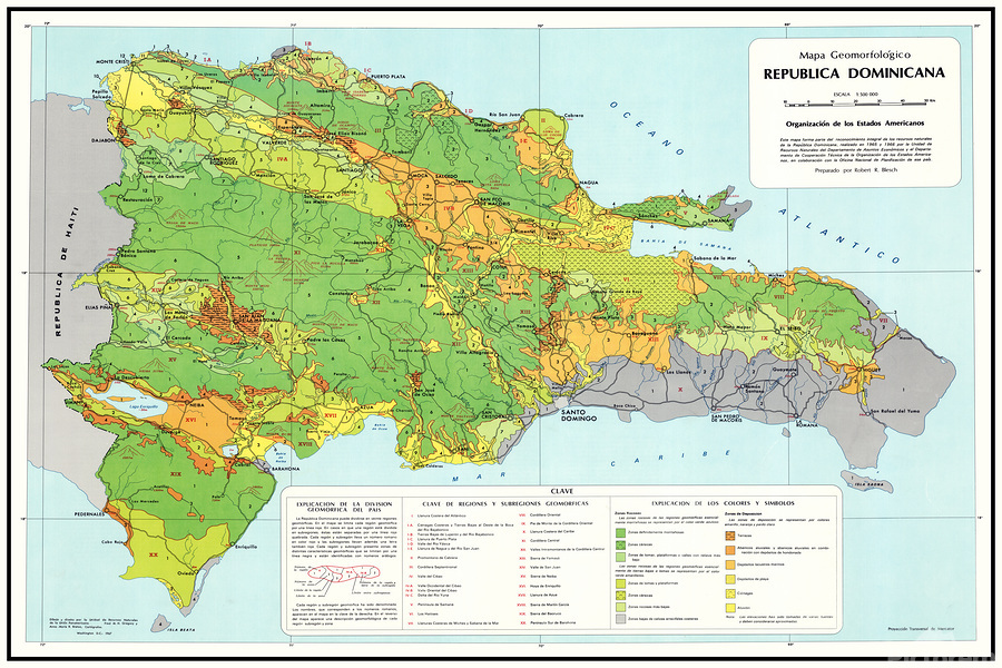 Geological Map of the Dominican Republic Highlighting Volcanic Activity ...