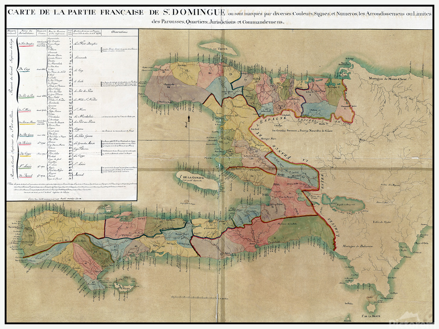 1802 Map of Haiti – Early 19th Century Caribbean Map Depicting the ...