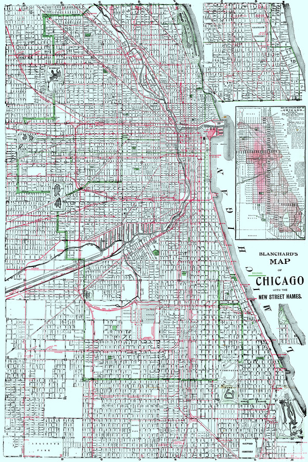 1909 Map of Chicago Illinois – Early 20th-Century Urban Map Depicting ...