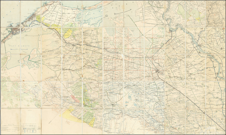 1914 Map of Alexandria Egypt Showing the Harbor British-Controlled ...