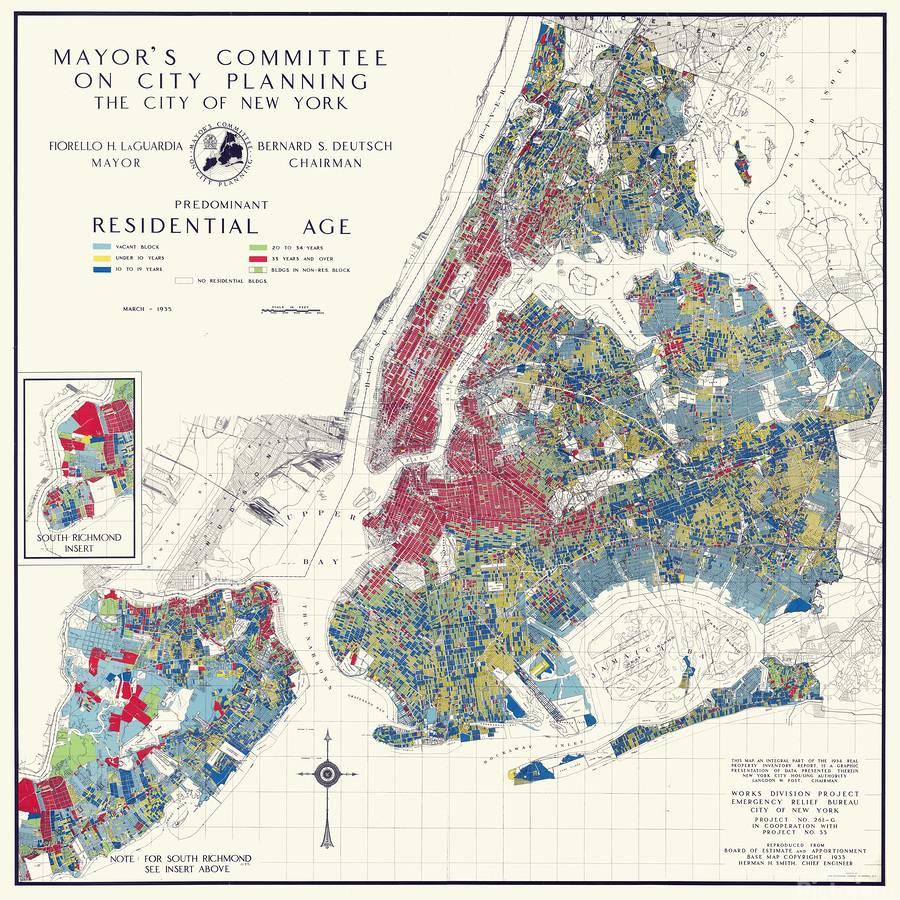 1935 Residential Age Map of New York City – Visualizing Housing ...