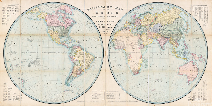 1838 Protestant Missionary Map of the World – Global Missions and ...