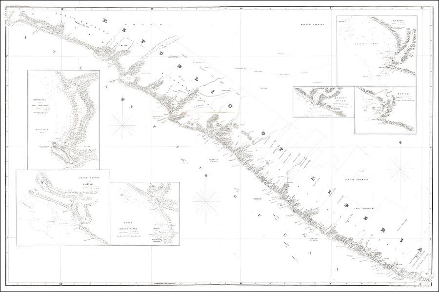 1853 Map of the Republic of Liberia – 19th Century West African ...