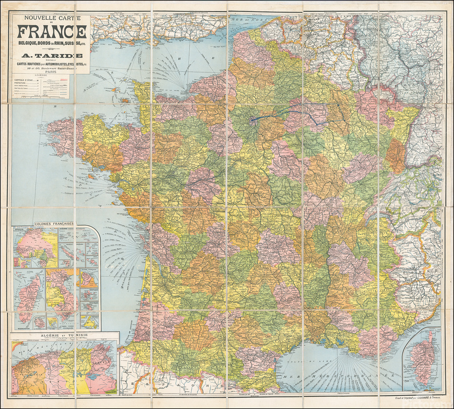 1920 Post-Treaty of Versailles Map of France Showing Altered Borders ...