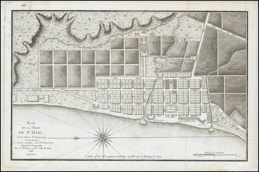 1786 Map of Saint Marc Haiti – French Colonial Coastal Map Depicting ...