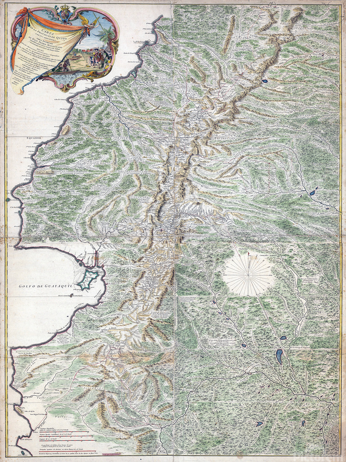 1750 Pedro Vicente Maldonado Map of Quito Province – Landmark ...