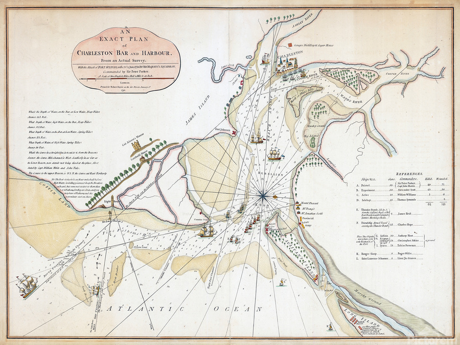 Military Map of the 1776 American Revolutionary War Battle of Sullivans ...