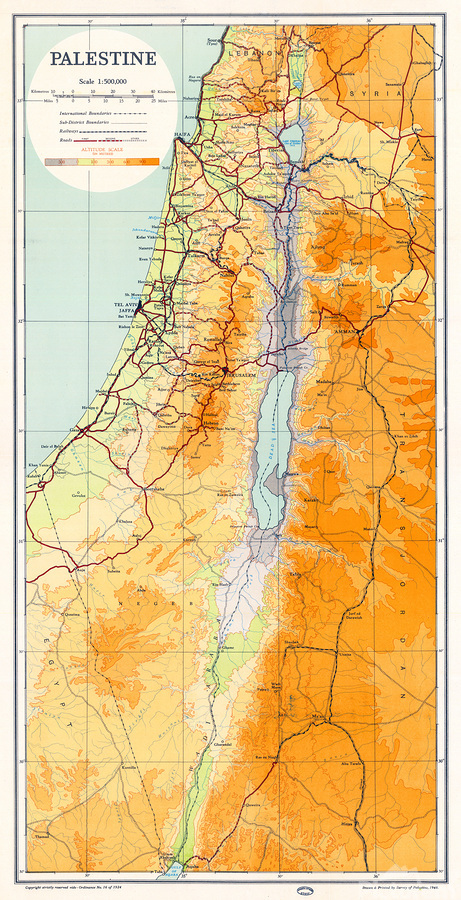 1948 Survey of Palestine Map – British Mandate-Era Geographic Map ...