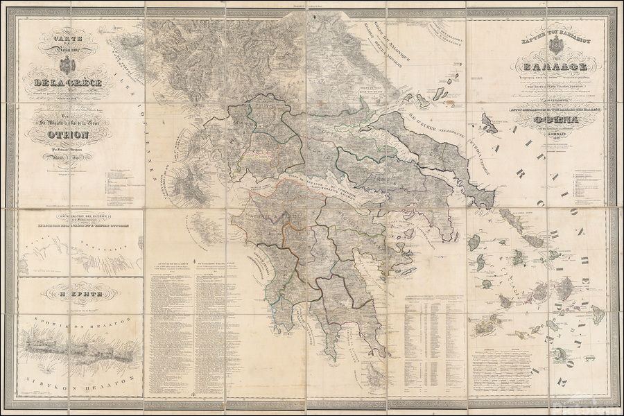 1838 Map of the Kingdom of Greece – First Official National Map ...