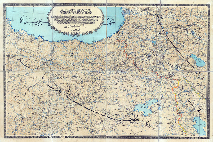 1905 Ottoman Military Map of Armenia – Early 20th Century Strategic Map ...