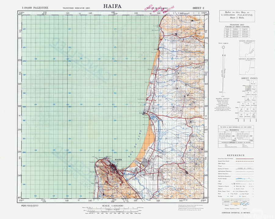 1942 Map of Haifa – British Mandate-Era Cartographic Survey of the Key ...